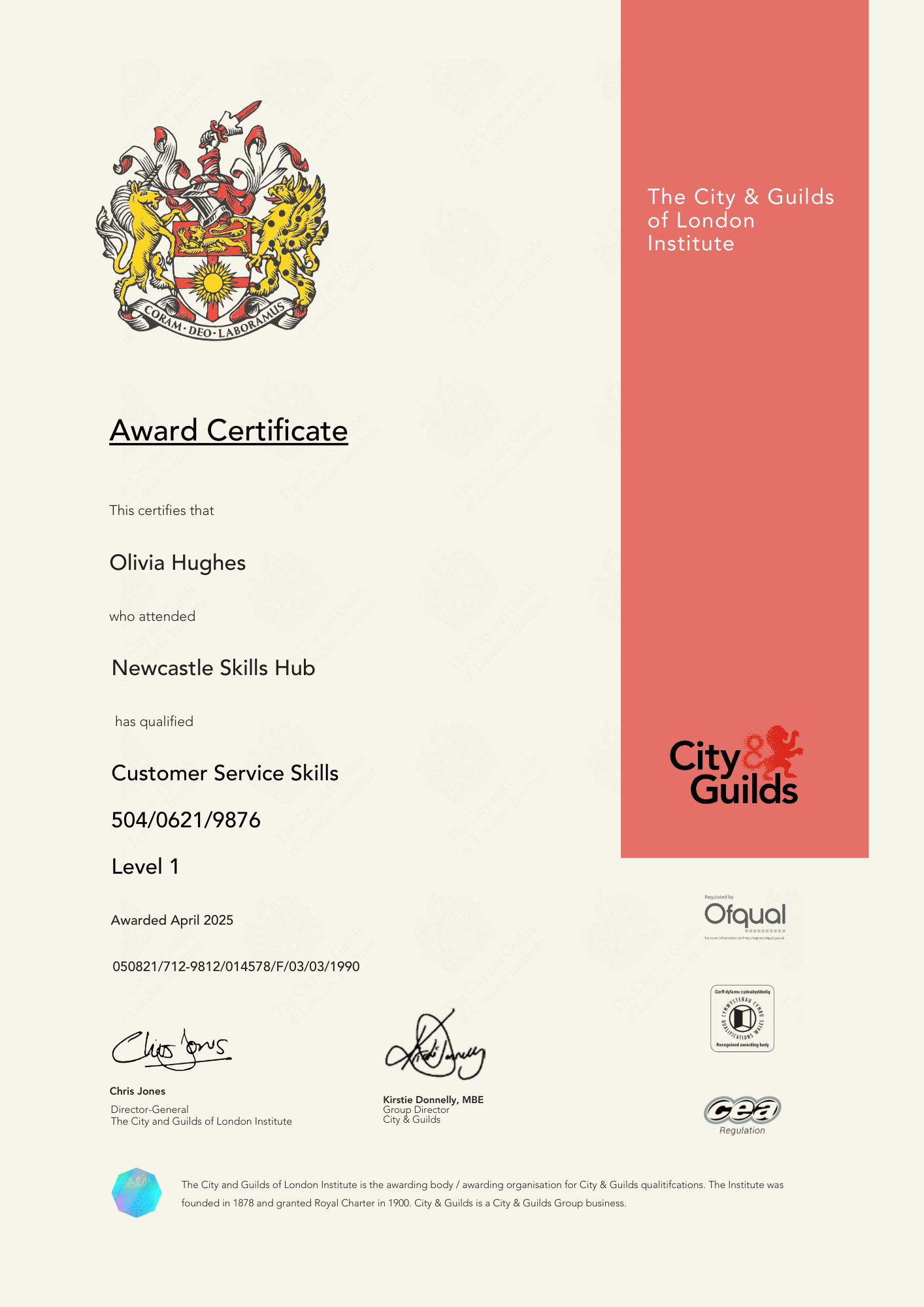 Top 10 City & Guilds Certificate Templates for Colleges and Training ...
