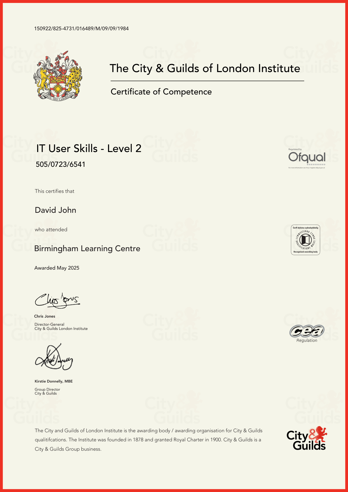 Top 10 City & Guilds Certificate Templates for Colleges and Training ...