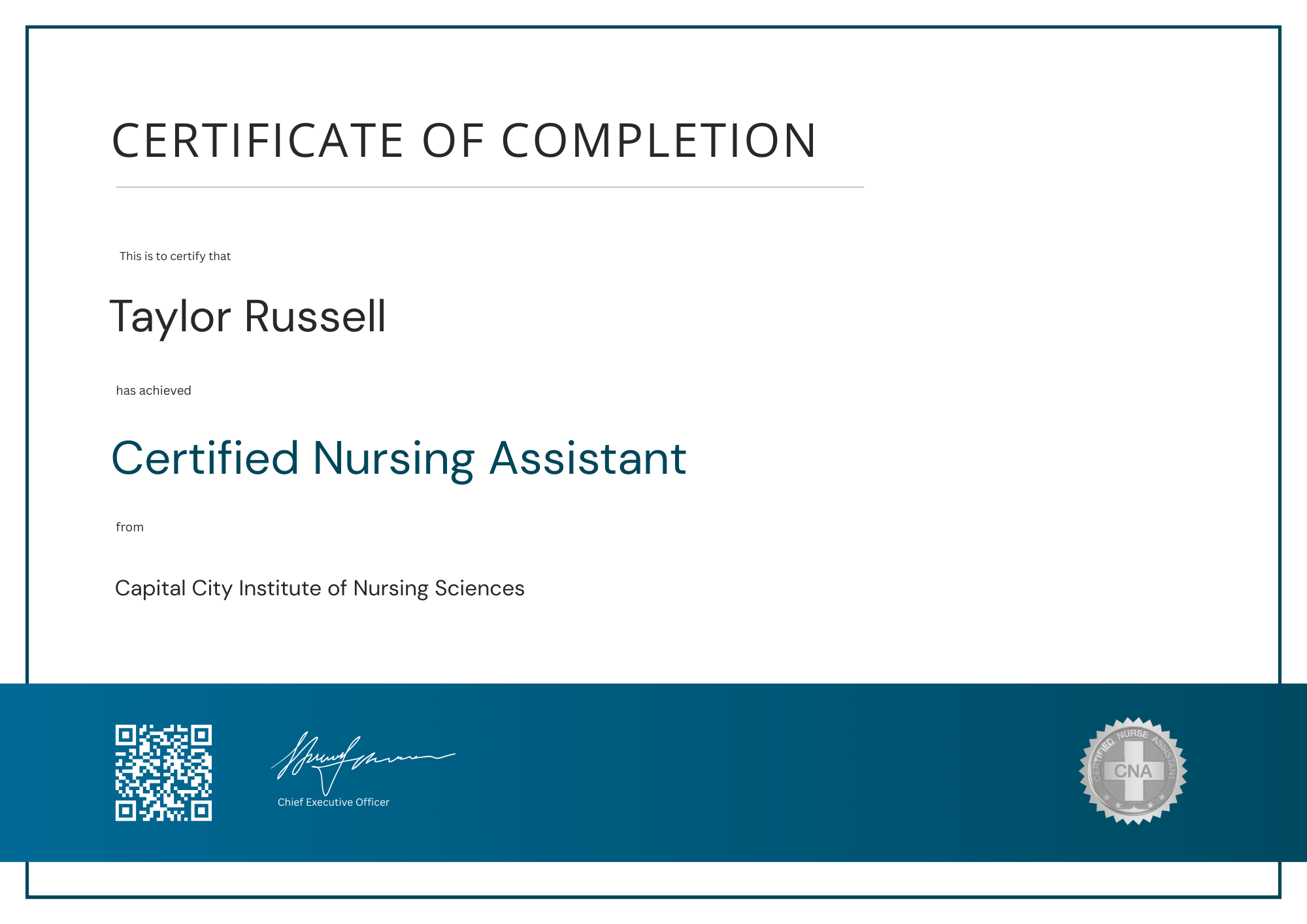 Top 10 CNA Certificate Templates for Healthcare Training Programs