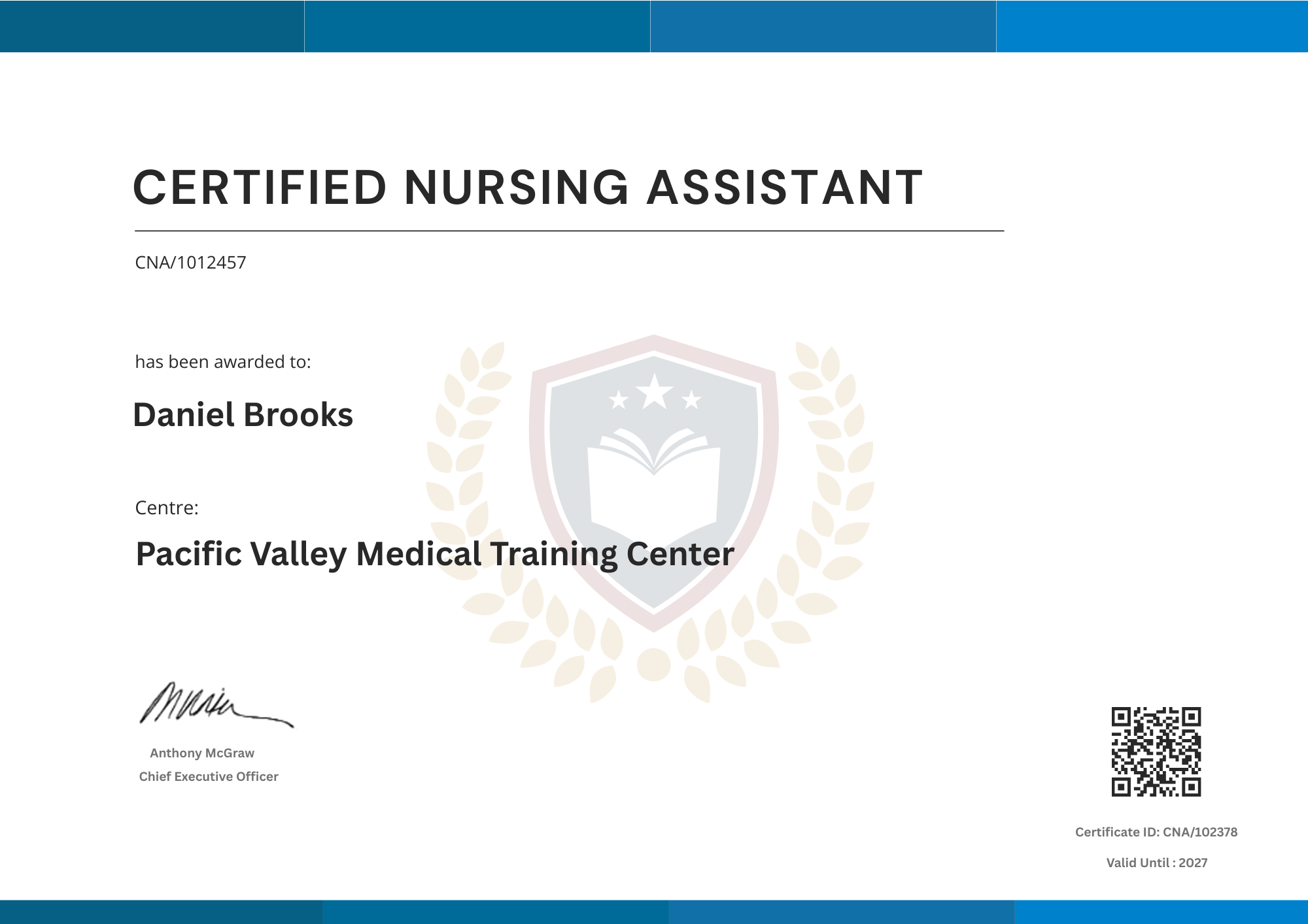 Top 10 CNA Certificate Templates for Healthcare Training Programs